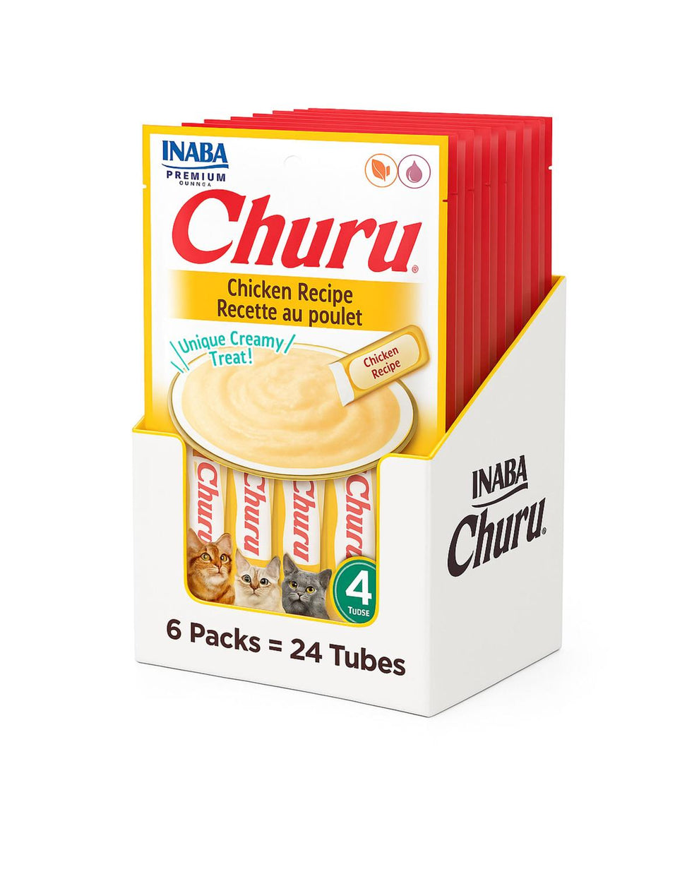 Caja de churo Pollo 6 saches de 4 tubos – Good Cat`s